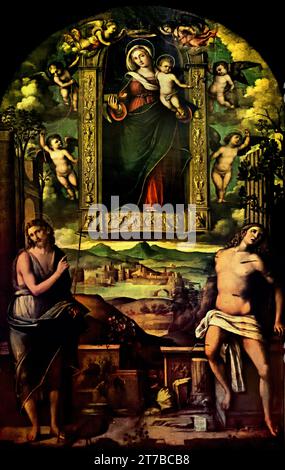 Marco Cardisco (1486-1542). pittore italiano. Cristo con gli apostoli ...