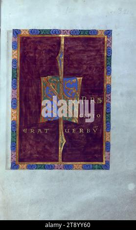 Manoscritto miniato, Vangeli di Reichenau, Ornated Initial, si ritiene ...