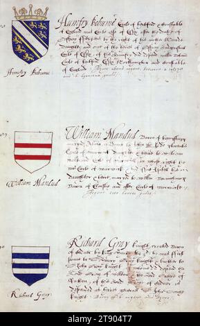 Libro di araldica inglese, Arms of Humfry Stafford, William Herbert e ...