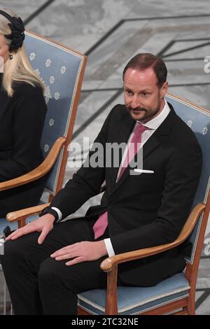 Oslo, Norvegia. 10 dicembre 2023. Hamidreza Mohammadi e Taghi Rahmani ...