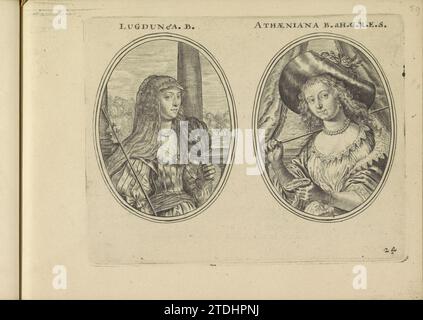 Ritratti di due donne sconosciute, entrambe come Herderin, 1640 due ...