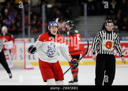 GOTHENBURG, SVEZIA 20240102Jakub Stancl (L) della Cechia festeggia il ...