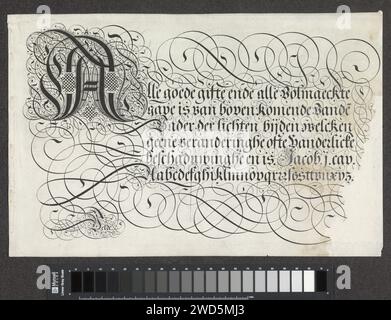 Disegno di una scrittura esempio: All Good Dedication (...), 1605 ...