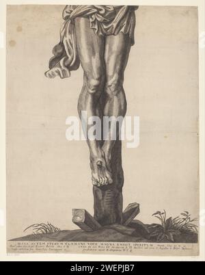 Cristo sulla Croce, stampa 1625 - 1670 Top plate. In primo piano dell ...