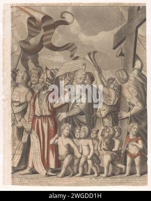 Viaggio trionfale di Cristo con figure del vecchio e nuovo testamento ...