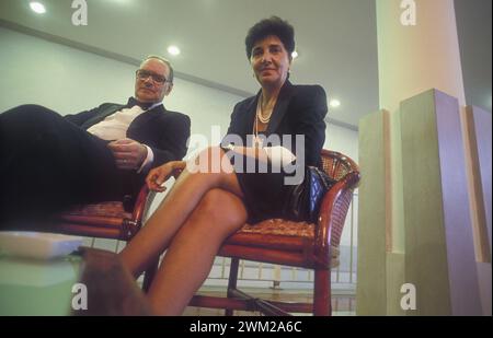 (L-R) Maria Travia e il compositore Ennio Morricone alla cerimonia di ...