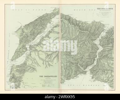 Mappa dei Dardanelli Foto stock - Alamy