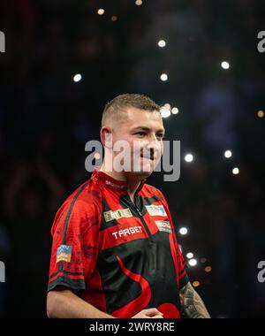 Luke Littler dopo aver vinto il suo match contro Gerwyn Price (non ...
