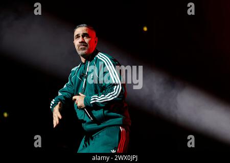 Rapper Bushido bei seinem Auftritt im Rahmen der Tour König für immer ...