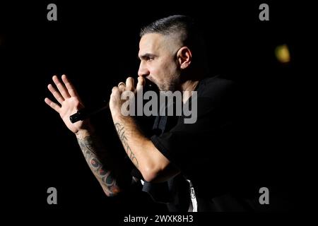 Rapper Bushido bei seinem Auftritt im Rahmen der Tour König für immer ...