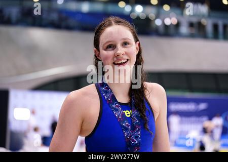 Amelie Blocksidge dopo aver vinto il Women's 1500m Freestyle il secondo ...