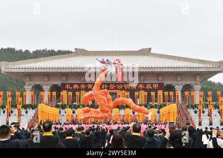 (240404) -- HUANGLING, 4 aprile 2024 (Xinhua) -- ma Ying-jeou, ex ...