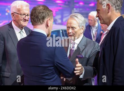 14 maggio 2024, Sassonia, Lipsia: Michael Kretschmer (l-r, CDU), il ...