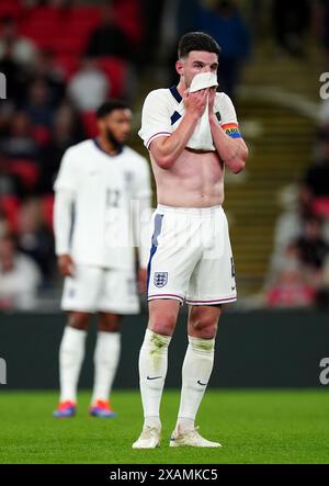 Il Declan Rice inglese reagisce durante la partita UEFA Euro 2024 del ...