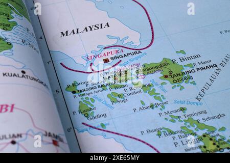 Mappa di Batam City, è la città più grande della provincia delle Isole ...