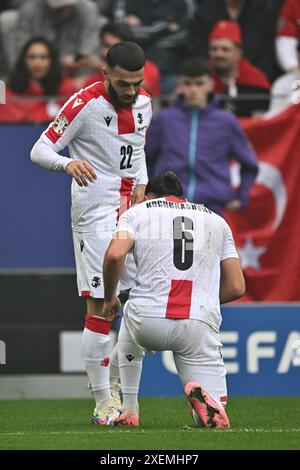 Giorgi Kochorashvili (6) della Georgia durante una partita di calcio ...