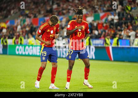 Colonia. 30 giugno 2024. La spagnola Lamine Yamal ferma la palla ...