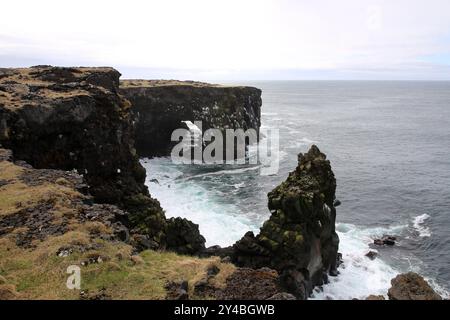 Faro di Svortuloft sul Snaefellsnes, Penisola, Islanda Foto stock - Alamy
