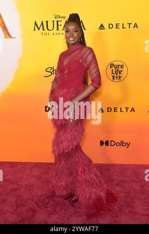Kiki Layne bei der Weltpremiere des Kinofilms Mufasa: Il re leone ...