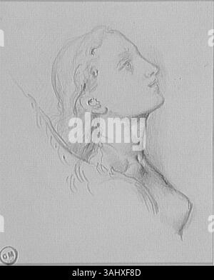 "Etude de la tête du Sphinx pour Oedipe et le Sphinx" (Studio della ...
