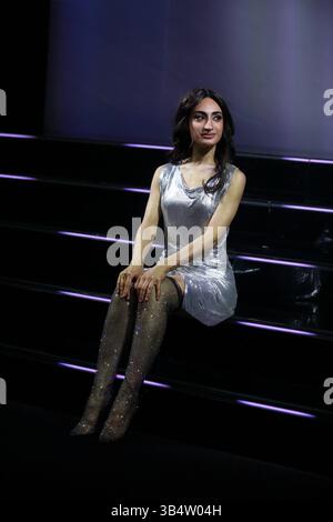 Nairi Hadodo als Kim Kardashian während der Fotoprobe für das Stück Kim ...