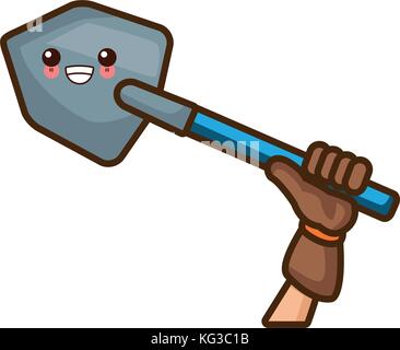 Pala strumento di costruzione carino kawaii cartoon Illustrazione ...