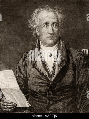 Ritratto di Johann Wolfgang von Goethe, 1749 - 1832, un poeta tedesco, Ritratto von Johann ...