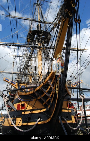 La prua e la polena, Nelson la famosa nave ammiraglia, HMS Victory ...