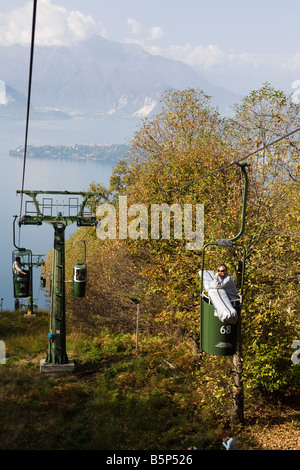 Funivia per il monte sasso del ferro da Laveno, Varese, Italia Foto ...