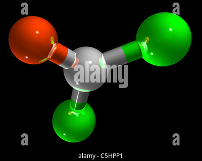 Molecola di fosgene Foto stock - Alamy
