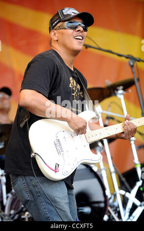 Ivan Neville of Dumpstaphunk performs at the All In Music & Arts ...