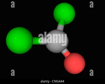 Molecola di fosgene Foto stock - Alamy