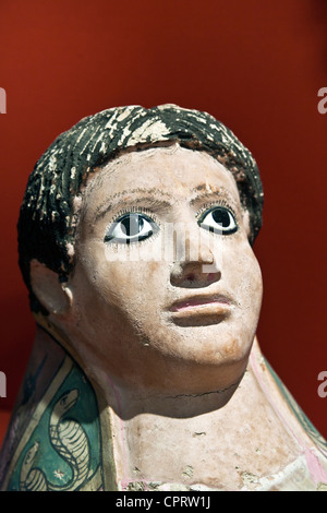 Antica maschera funeraria egiziana di Merit - tomba di Kha, Tomba di ...