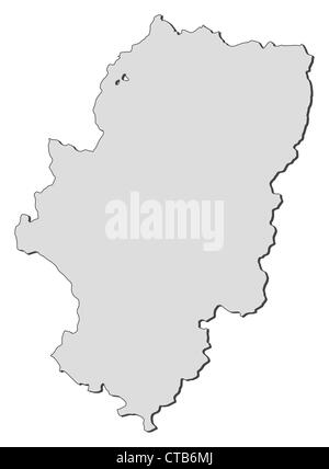 Mappa della Spagna dove Aragon è evidenziata Foto stock - Alamy