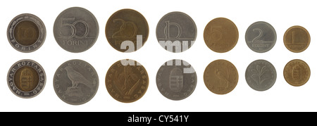Set di fiorino ungherese delle monete in euro Foto stock - Alamy
