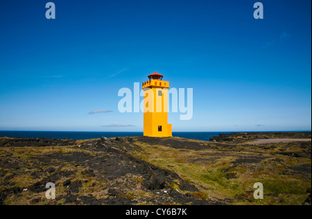 Faro di Svortuloft sul Snaefellsnes, Penisola, Islanda Foto stock - Alamy
