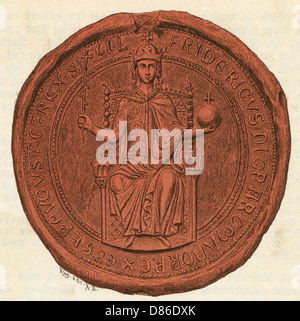 Federico II era un imperatore del Sacro Romano Impero, vestito come un ...