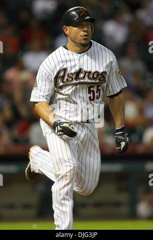 Houston Astros Catcher Humberto Quintero (55) non felice con la chiama ...