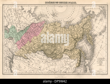 Mappa della Siberia Foto stock - Alamy