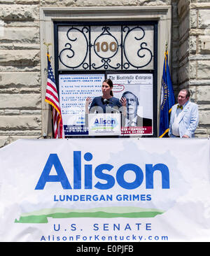 Democratic Secretary of State Alison Lundergan Grimes, right, and ...