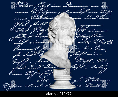 Johann Wolfgang von Goethe 's manoscritto di Prometeo, scritto c.1774 ...