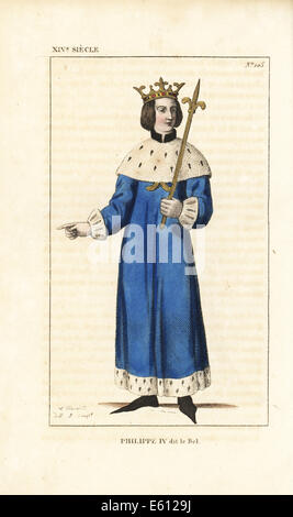 Filippo IV il Bello (1268-1314) un membro della dinastia Capetian, re ...