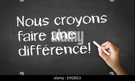 Testo della scrittura Crediamo di fare la differenza. Concetto ...