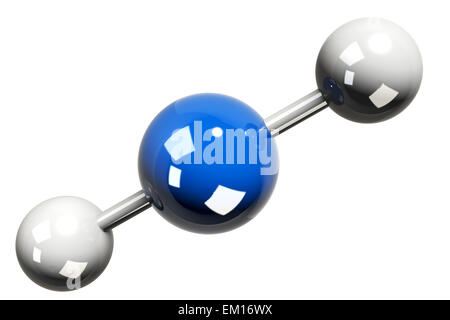 Anidride carbonica CO2, molecola modello e formula chimica. Il gas di ...