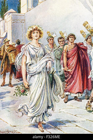 Lucio Virginius uccide la sua figlia Virginia per tenere il suo dal ...