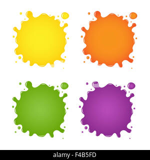 Set di macchie di colore Foto stock - Alamy