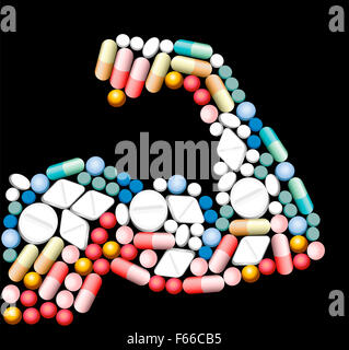 Il doping anabolizzanti pillole bodybuilder bodybuilding muscoli studio ...