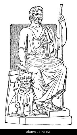 Plutone, Dio romano degli inferi con Cerberus Foto stock - Alamy