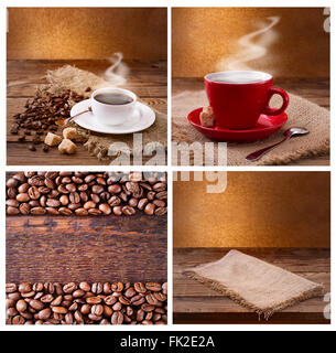 Set di poster moderna con gli sfondi di caffè. Trendy hipster modelli ...