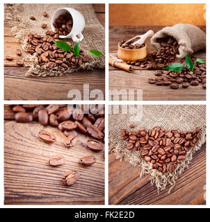 Set di poster moderna con gli sfondi di caffè. Trendy hipster modelli ...